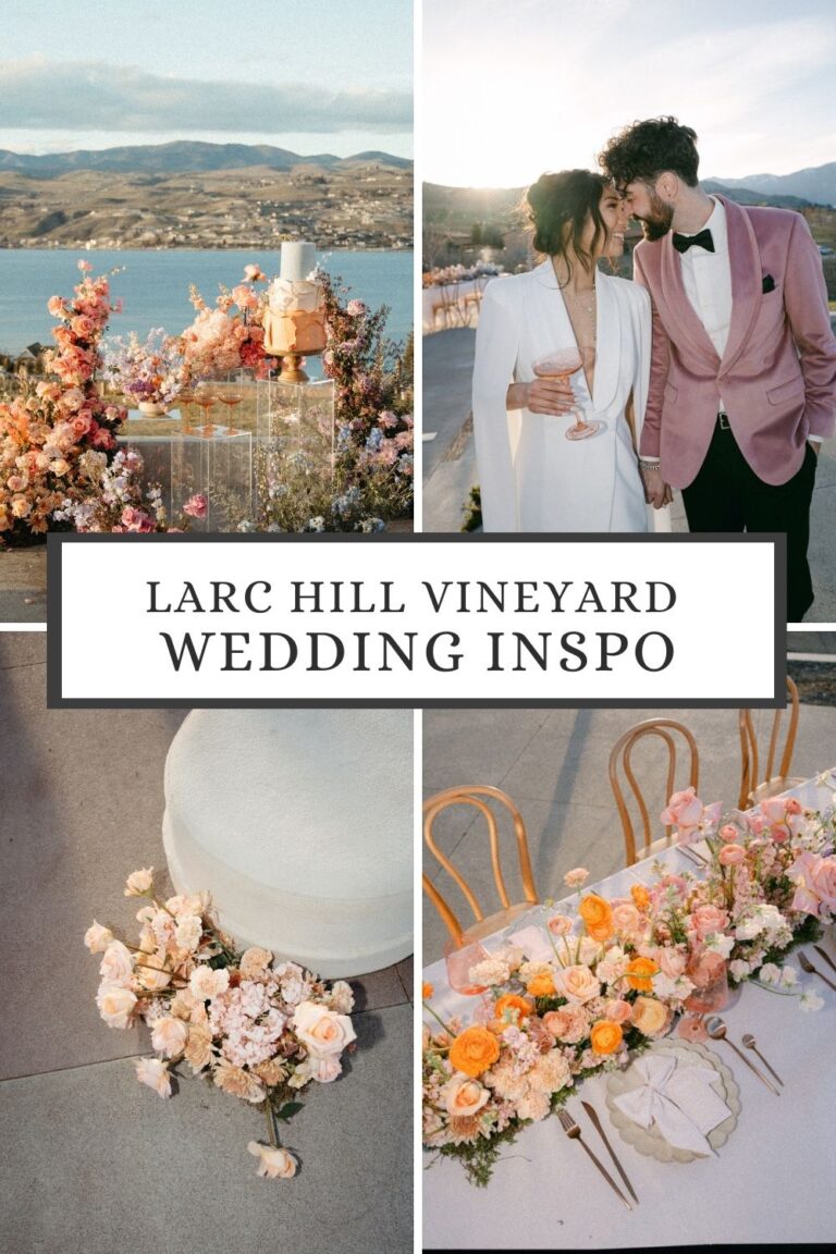 Larc Hill Vineyard Wedding | A + R Colorful Floral Styled Shoot
