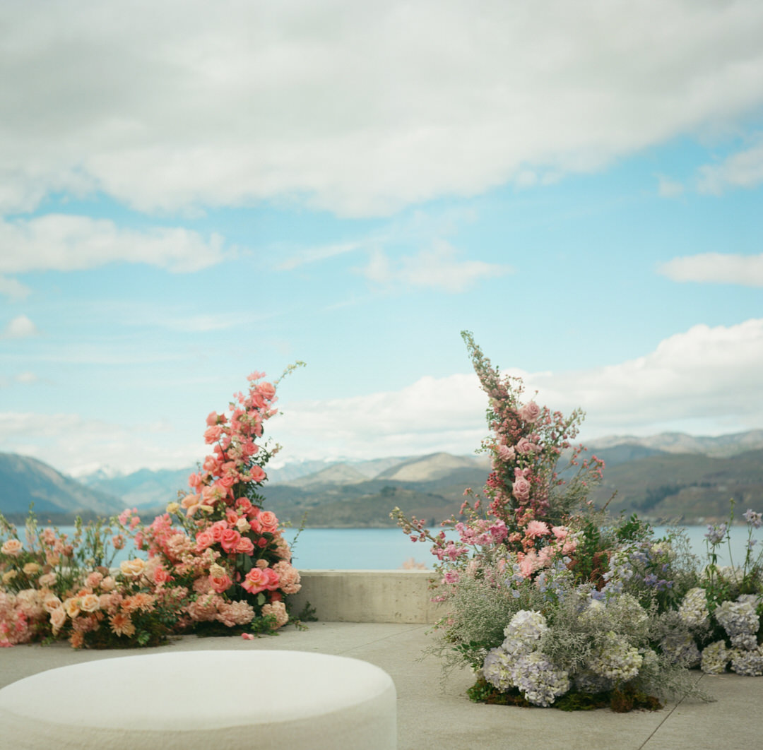 Larc Hill Vineyard Wedding | A + R Colorful Floral Styled Shoot