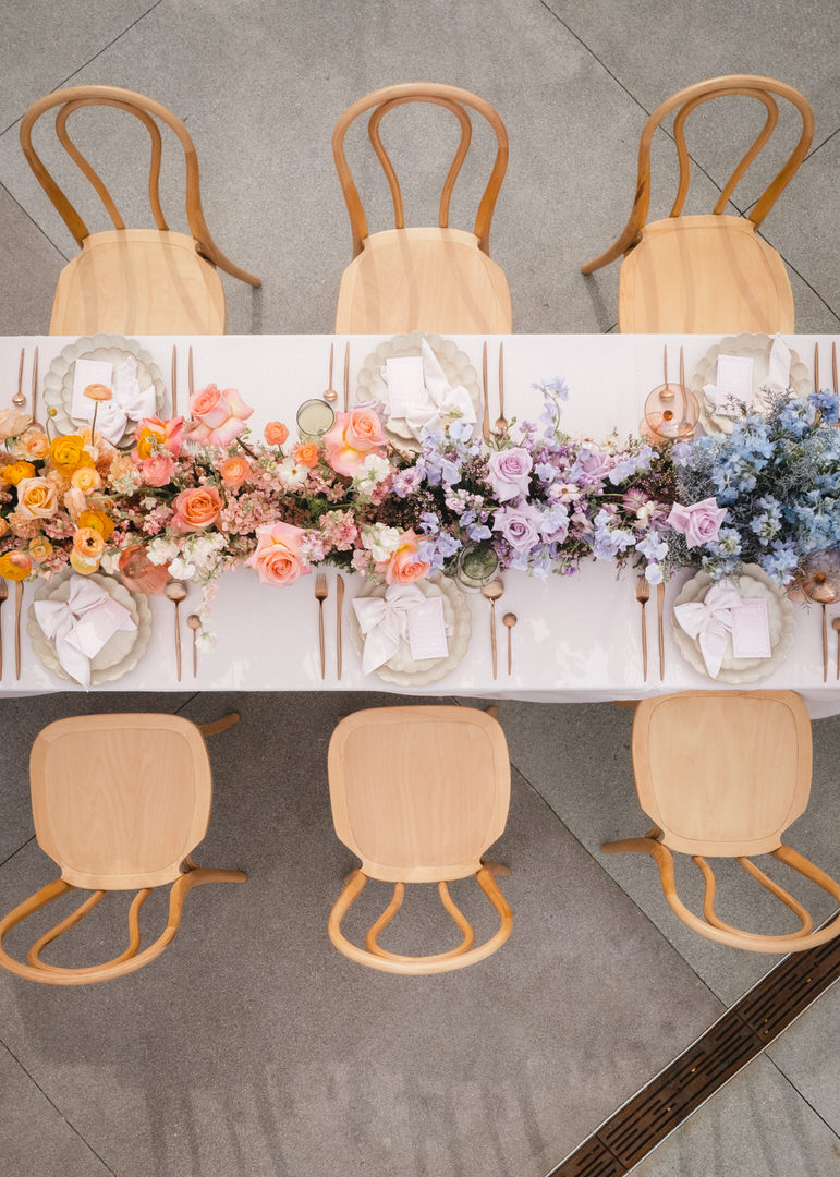 Larc Hill Vineyard Wedding | A + R Colorful Floral Styled Shoot