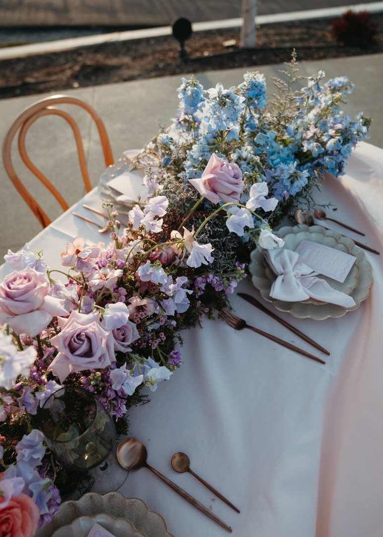 Larc Hill Vineyard Wedding | A + R Colorful Floral Styled Shoot