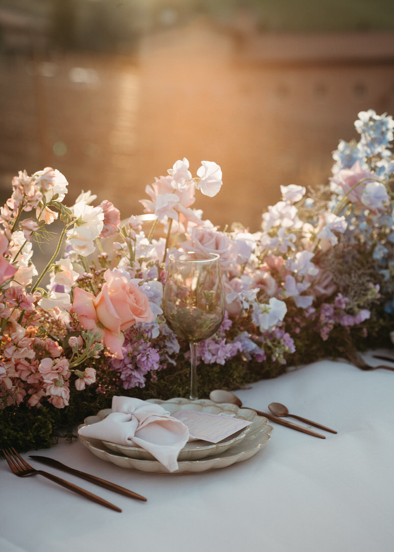 Larc Hill Vineyard Wedding | A + R Colorful Floral Styled Shoot